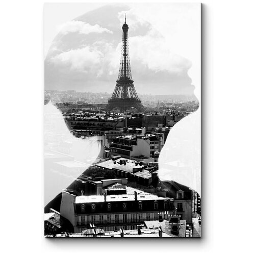 Модульная картина Очарование Парижем 30x45