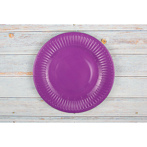 Тарелки одноразовые "Purple", 6 шт. 18 см
