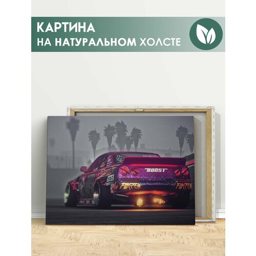 Картина для интерьера на стену - Дрифт машина, спорткар, японские машины (2) 40х60 см