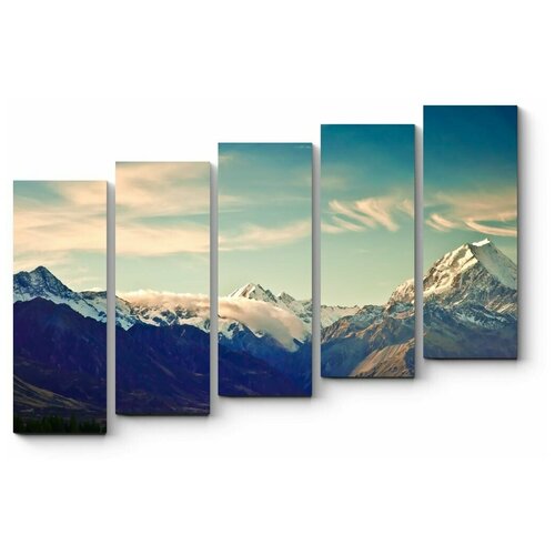 Модульная картина Горы Новой Зеландии 140x98