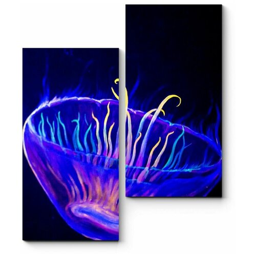Модульная картина Сияющие медузы90x113