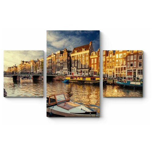Модульная картина Потрясающая атмосфера Амстердама 120x78