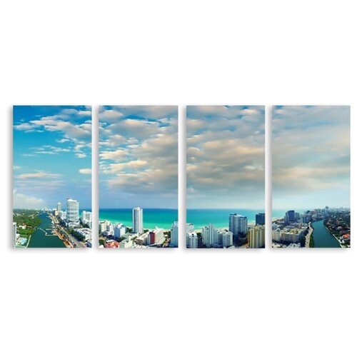 Модульная картина на холсте "Майами" 90x40 см
