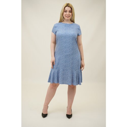 Платье DARIVAGALE, размер 56, голубой