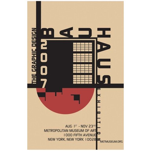 Постер / Плакат / Картина Баухаус - Выставка в Нью-Йорке 90х120 см в подарочном тубусе