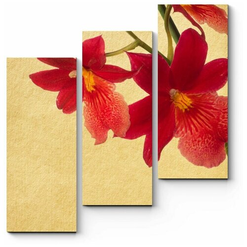 Модульная картина Красные орхидеи100x107