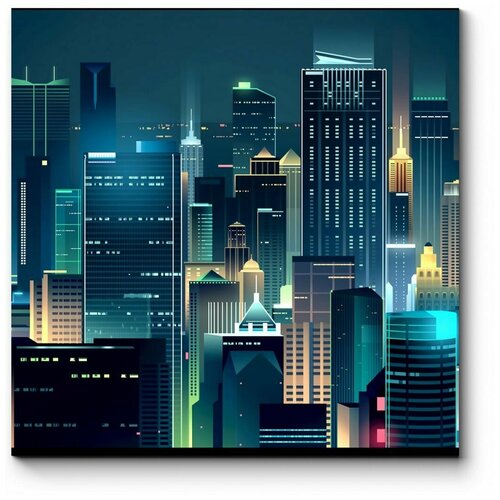 Модульная картина Ночной город50x50