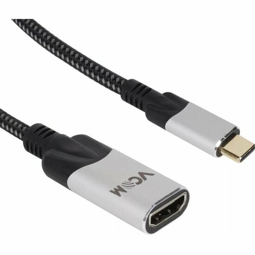 Адаптер USB Vcom 3.1 Type-Cm --> HDMI A(f) 4K@60Hz, 0.15m , Alum ,