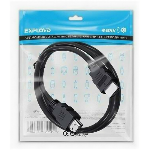 Кабель EXPLOYD EX-K-1478 HDMI-HDMI/V1.4/круглый/5М (черный)