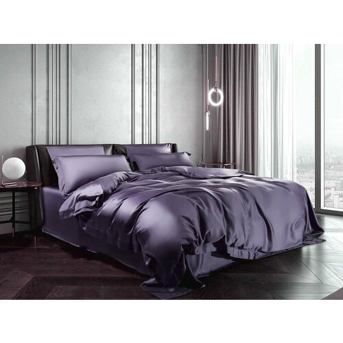 Постельное бельё Maktex тенсель 2 спальное Королевский пурпур с наволочками 50х70