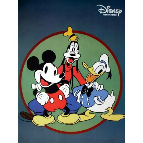 Плакат, постер на бумаге Mickey Donald Duck Goofy/Микки, Дональд Дак и Гуфи/комиксы/мультфильмы. Размер 30 х 42 см