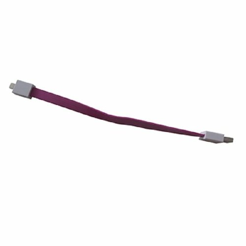 Кабель USB iPhone Lightning дизайн браслет плоский <фиолетовый>