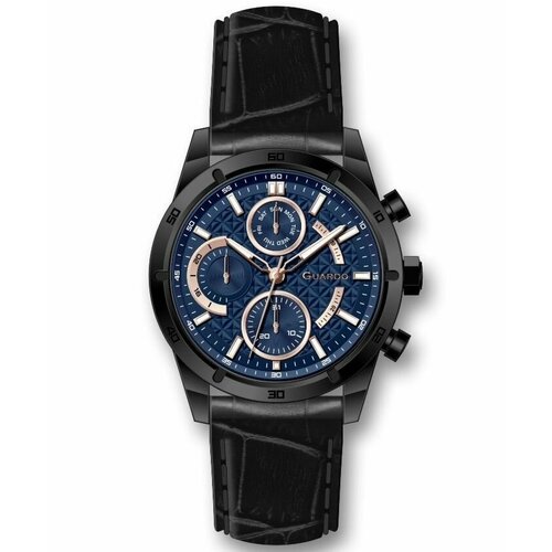 Наручные часы Guardo 12734-4, черный, серебряный