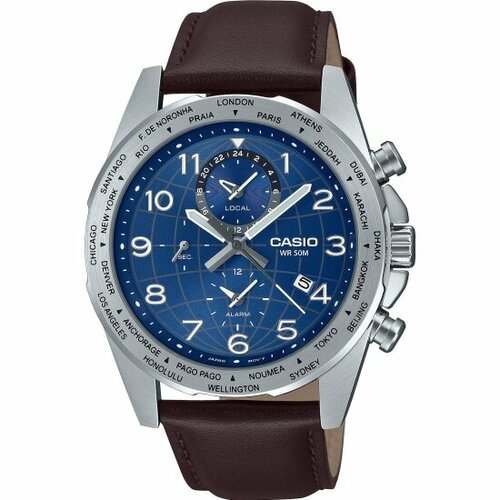 Наручные часы CASIO Collection MTP-W500L-2A, синий, серебряный
