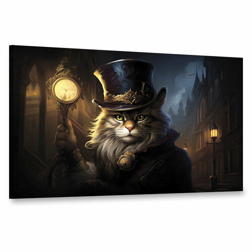 Интерьерная картина 100х60 "Кот и его долг"