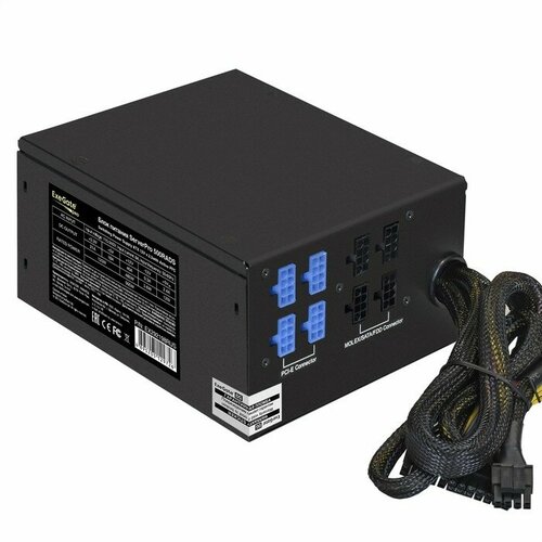 EXEGATE Блок питания EX292198RUS Серверный БП 500W ServerPRO-500RADS ATX, for 3U+ cases, APFC, КПД 80% 80 PLUS , 14cm fan, 24pin, 4+4 pin, PCIe,