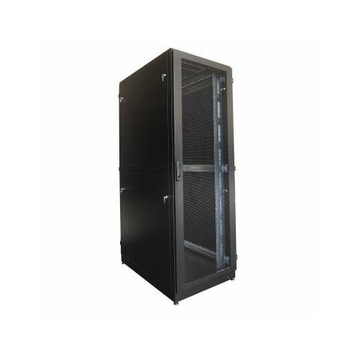 Цмо Шкаф серверный напольный 42U 800 х 1200 двойные перфорированные двери 2 шт, цвет черный ШТК-М-42.8.12-88АА-9005