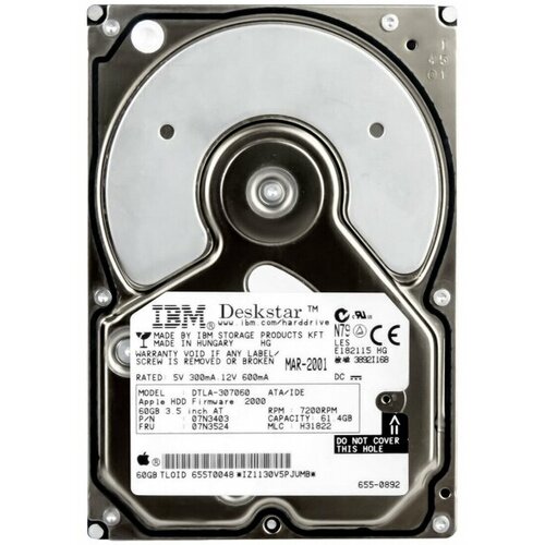 Жесткий диск IBM DTLA-307060 61,4Gb 7200 IDE 3.5" HDD