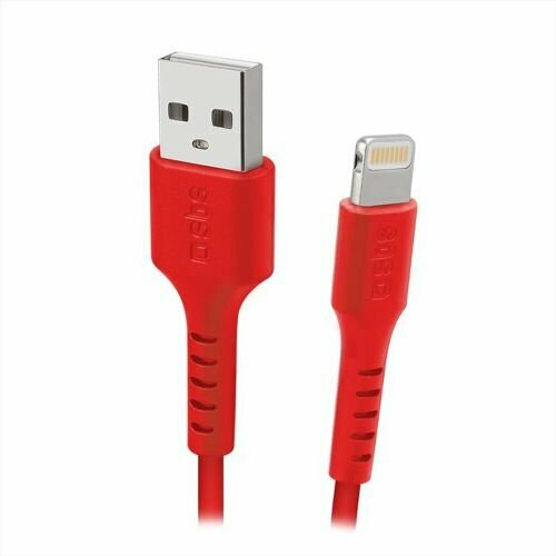 Sbs-mobile SBS Mobile Кабель Lightning USB, USB 2.0, 1 м, красный