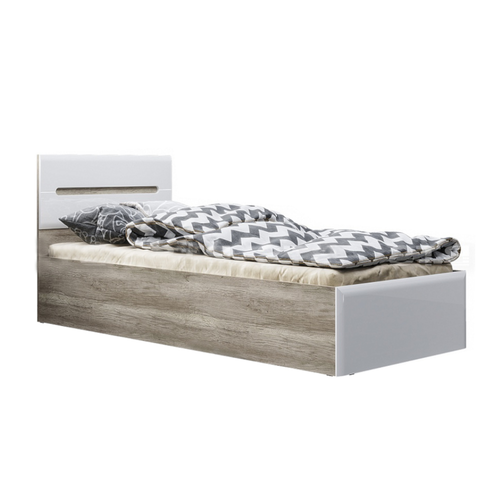 Кровать для ребенка BTS Наоми дуб каньон / белый глянец 93.6х206х89.5 см
