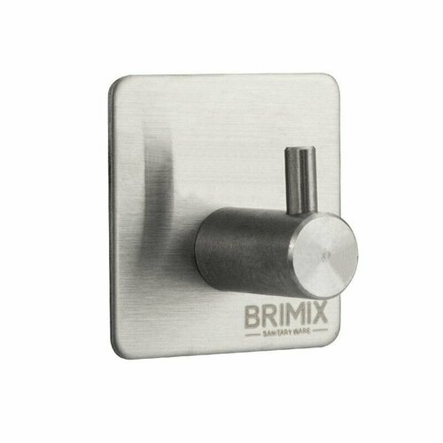 BRIMIX - Крючок одинарный высокопрочный, самоклейка без сверления, из нержавеющей стали SUS 304