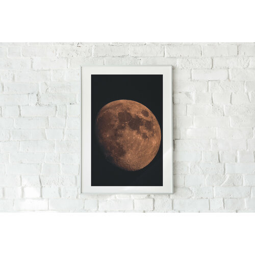 Плакат интерьерный без рамы Луна/Эстетика/Плакат на стену 30х42 см / Постер формата А3