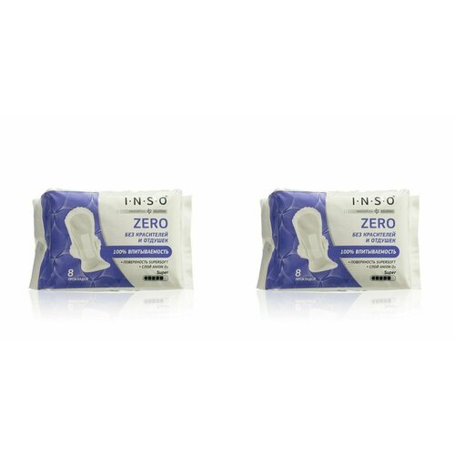 INSO Прокладки Zero Super 8 шт, 2 упаковки