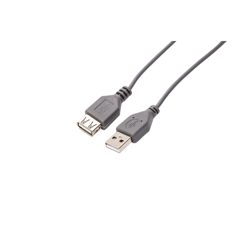 Кабель USB удлинитель 2.0 Filum FL-C-U2-AM-AF-1M 1 м, USB 2.0, серый, разъемы: USB A male-USB A female, пакет