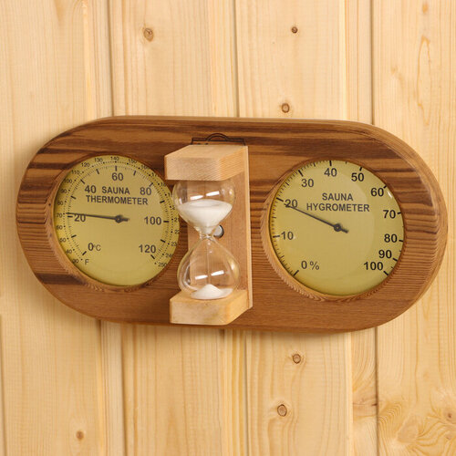 Песочные часы с термометром-гигрометром 29х14х8,3 см V-T080-2