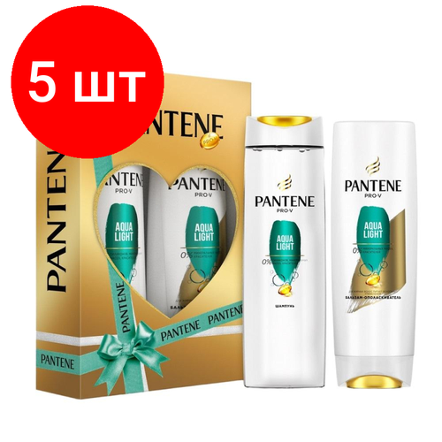 Комплект 5 наб, Подарочный набор PANTENE шампунь 250 мл, бальзам 200 мл