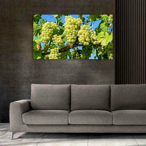 Картина на холсте 60x110 LinxOne "Ветки лаза листья природа" интерьерная для дома / на стену / на кухню / с подрамником