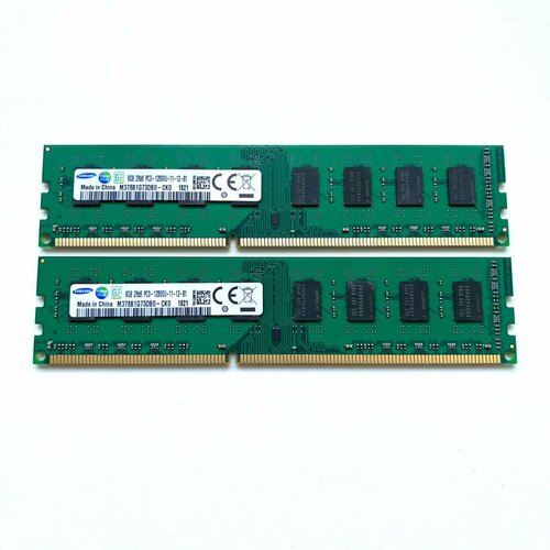 Модуль памяти samsung DDR3 8GB 2Rx8 1600МГц 1.5v DIMM для ПК 2шт