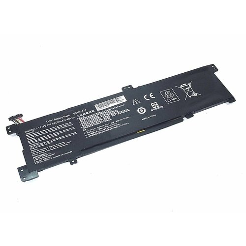 Аккумулятор для ноутбука Asus K401L (B31N1424-3S1P) 11.4V 48Wh OEM черная