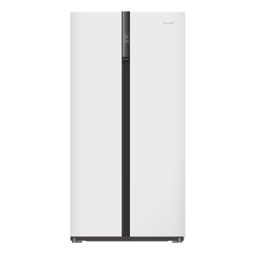 Отдельностоящий холодильник с инвертором Weissgauff WSBS 500 Inverter NoFrost White Glass