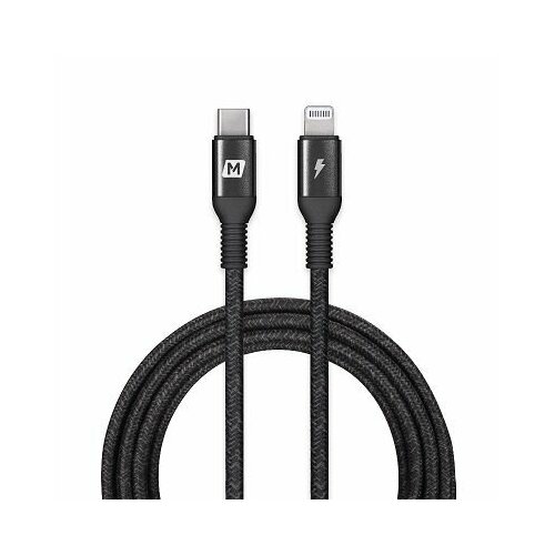 Кабель для зарядки Momax Bonjour PD Apple fast charging braided cable (Type-C to Lightning 2.2m) - Black