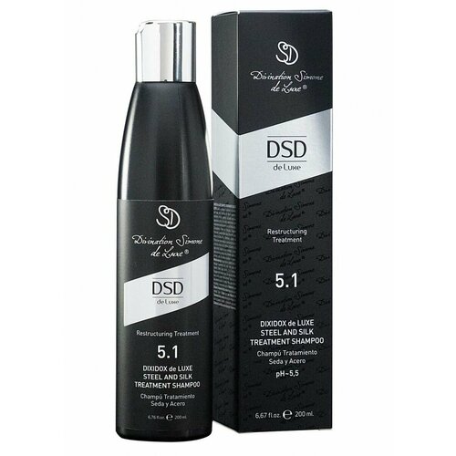 Dixidox de Luxe 5.1 Steel and silk treatment shampoo - Восстанавливающий шампунь сталь и шёлк 200 мл