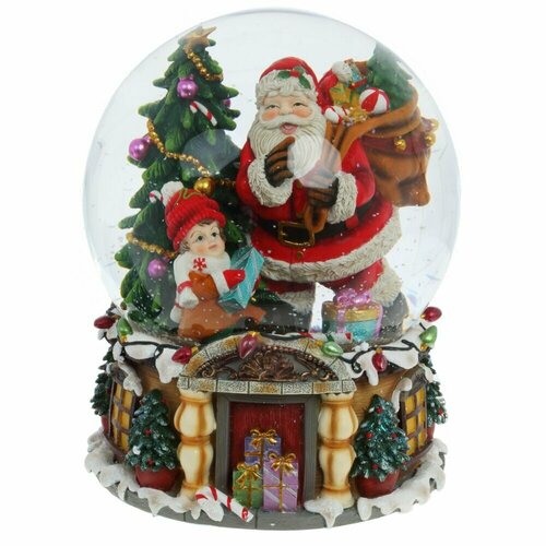 Снежный шар Санта (музыка), D 15 см, 15х15х20,5 см KSM-781493