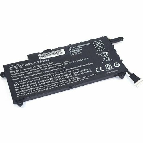 Аккумулятор для ноутбука Amperin для HP Pavilion x360 11-n (PL02) 7.6V 29Wh OEM черная
