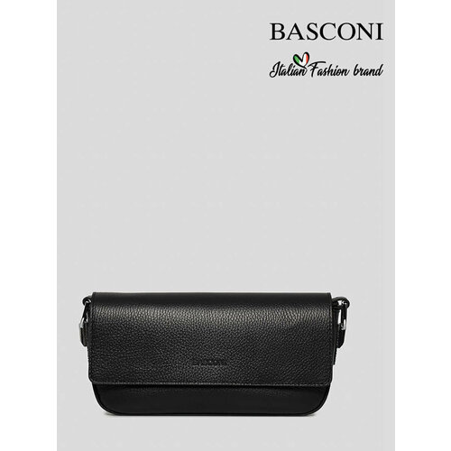 Сумка кросс-боди BASCONI DB23007B1, фактура зернистая, черный
