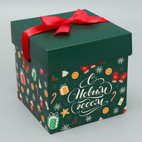 Коробка складная "Новогодние сладости", 15 x 15 x 15 см
