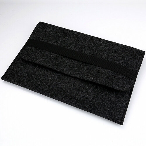 Чехол-конверт войлочный для ноутбука, планшета 11-12 дюймов, размер 33-22-2 см, черный