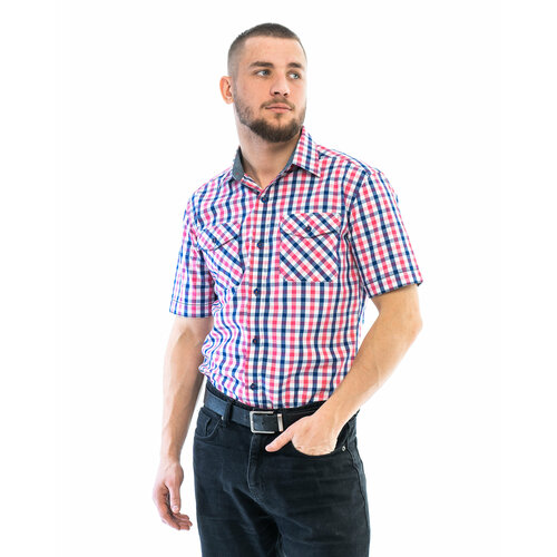 Рубашка Maestro, размер 48/L/178-186/42 ворот, розовый