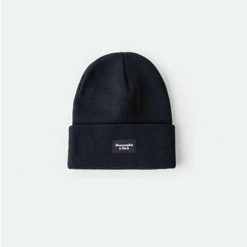 Шапка бини Abercrombie & Fitch, размер OneSize, синий