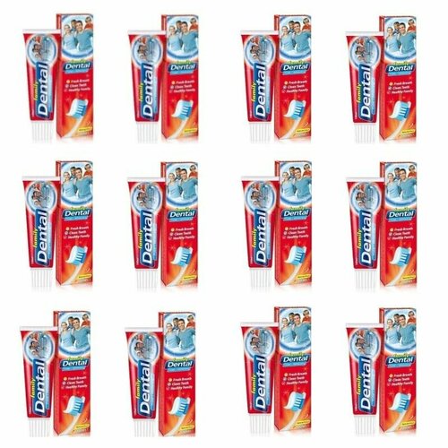 Rubella Зубная паста Dental Family Total+Whitening, 100 мл, 12 шт
