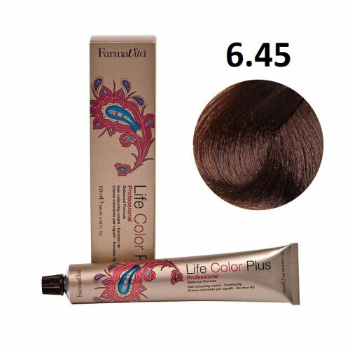 Крем-краска для волос Farmavita Life Color Plus 6.45 темный тициан, 100 мл