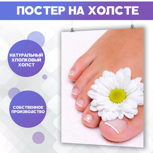 Постер на холсте Педикюр Салон Красоты Ногти Уход за ногами (3) 60х80 см