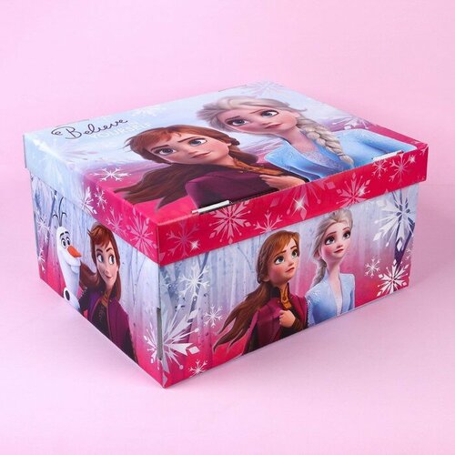 Disney Коробка подарочная складная с крышкой, 31 х 25,5 х 16 "Believe", Холодное сердце