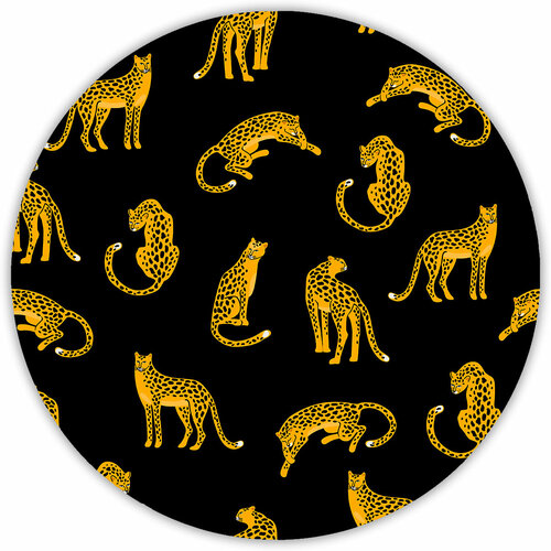 Коврик для мыши "Стильные гепарды" (20 x 20 см x 3 мм)