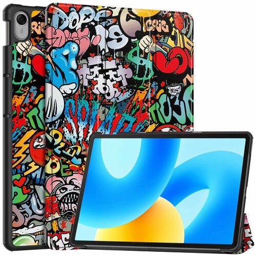 Чехол для планшета Huawei MatePad 11.5 (2023) 11.5 дюйма (BTK-W09/AL09), с магнитом и красивым рисунком (Граффити)