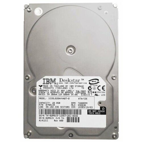 Жесткий диск IBM 07N8128 20Gb IDE 3.5" HDD